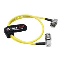 China Alvin's Cables 12G SDI Flexible Coaxial Cable BNC Male to Male Right Angle for RED Komodo| Atomos Monitor 75 Ohm Shielded Cable for 4K Video Camera, Yellow for sale