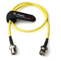 China Alvin's Cables 12G SDI Flexible Coaxial Cable BNC Male to Male for RED Komodo| Atomos Monitor 75 Ohm Shielded Cable for 4K Video Camera, Yellow for sale