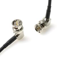 China Alvin's Cables 12G SDI Cable Flexible, BNC Male to Male Right Angle for RED Komodo| Atomos Monitor 75 Ohm Shielded Cable for 4K Video Camera 50cm|19in for sale