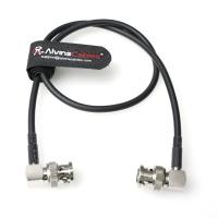 China Alvin's Cables 12G SDI Cable Flexible, BNC Male to Male Right Angle for RED Komodo| Atomos Monitor 75 Ohm Shielded Cable for 4K Video Camera 50cm|19in for sale