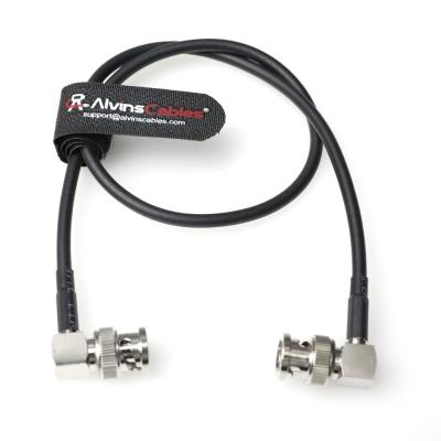 China Alvin's Cables 12G SDI Cable Flexible, BNC Male to Male Right Angle for RED Komodo| Atomos Monitor 75 Ohm Shielded Cable for 4K Video Camera 50cm|19in for sale