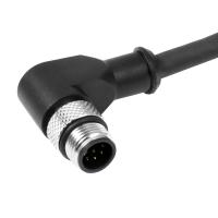China Alvin's Cables M12 A-Code 8 Pin Male Right Angle to Open End Power I/O Cable Cat6a High-Flex Shielded for Cognex Keyence Basler Industrial Automation Fieldbus Module 26.2ft/8m for sale