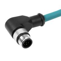 China Alvin's Cables M12 A-Code 8 Pin Male Right Angle to Open End Power I/O Cable Cat6a High-Flex Shielded for Cognex Keyence Basler Industrial Automation Fieldbus Module 65.5ft/20m,Green for sale