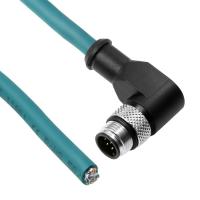 China Alvin's Cables M12 A-Code 8 Pin Male Right Angle to Open End Power I/O Cable Cat6a High-Flex Shielded for Cognex Keyence Basler Industrial Automation Fieldbus Module 65.5ft/20m,Green for sale