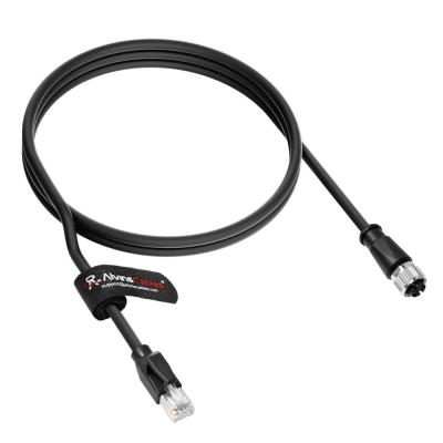 China Alvin's Cables M12 X-Code 8 Pin Female to RJ45 Ethernet Cable Cat6a High-Flex Shielded for Cognex Keyence Basler Industrial Automation Fieldbus Module 3.3ft/1m for sale