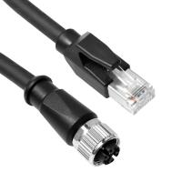 China Alvin's Cables M12 X-Code 8 Pin Female to RJ45 Ethernet Cable Cat6a High-Flex Shielded for Cognex Keyence Basler Industrial Automation Fieldbus Module 9.84ft/3m for sale
