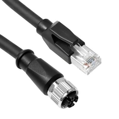 China Alvin's Cables M12 X-Code 8 Pin Female to RJ45 Ethernet Cable Cat6a High-Flex Shielded for Cognex Keyence Basler Industrial Automation Fieldbus Module 9.84ft/3m for sale