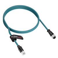 China Alvin's Cables M12 X-Code 8 Pin Female to RJ45 Ethernet Cable Cat6a High-Flex Shielded for Cognex Keyence Basler Industrial Automation Fieldbus Module 32.8ft/10m,Green for sale