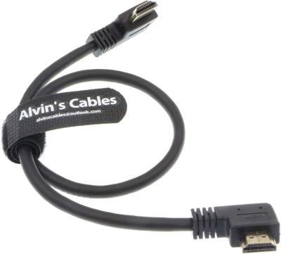 China Alvin's Cables Z Cam E2 L Shape 4K 60P HDMI Cable for Atomos Shinobi Ninja V Monitor and Portkeys BM5 Right Angle to Right Angle High Speed HDMI Cord 45CM for sale