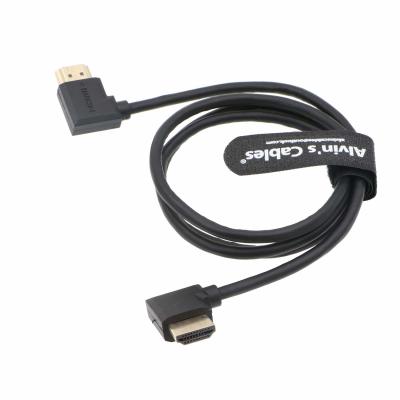 China Alvin's Cables Z Cam E2 L Shape HDMI Cable High Speed Ethernet for Portkeys BM5 Monitor Right Angle to Right Angle 95CM for sale
