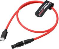 China Alvin's Cables Braided USB-C Type-C to Black-Plated 2 Pin Male 12V Fast Charging Power Cable for Tilta|Teradek|SmallHD|Z-CAM|Blackmagic Pyxis 60cm|24inches, Red for sale