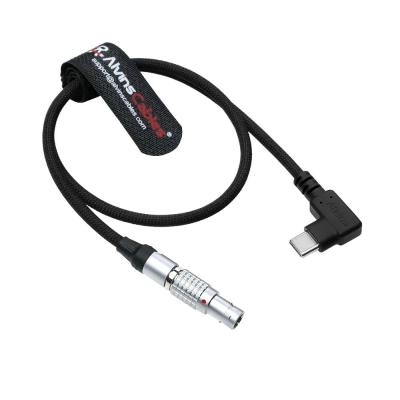 China Alvin's Cables Braided Cable Right Angle USB-C Type-C to 0B 2 Pin Male Black-Plated 12V Fast Charging Power Cable for Tilta|Z-CAM|Teradek|SmallHD|Blackmagic Pyxis, 45cm|17.7inches, Black for sale