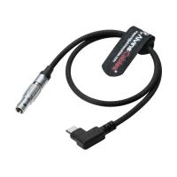 China Alvin's Cables Braided Cable Right Angle USB-C Type-C to 0B 2 Pin Male Black-Plated 12V Fast Charging Power Cable for Tilta|Z-CAM|Teradek|SmallHD|Blackmagic Pyxis, 45cm|17.7inches, Black for sale