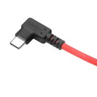 China Alvin's Cables Ultra Soft Right Angle USB-C Type-C to 2 Pin Black-Plated 12V Fast Charging Power Cable for Tilta|Z-CAM|Teradek|SmallHD|Blackmagic Pyxis, 45cm|17.7inches, Red for sale