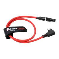 China Alvin's Cables Ultra Soft Right Angle USB-C Type-C to 2 Pin Black-Plated 12V Fast Charging Power Cable for Tilta|Z-CAM|Teradek|SmallHD|Blackmagic Pyxis, 45cm|17.7inches, Red for sale