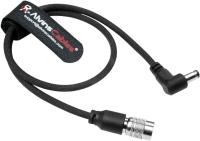 China Alvin's Cables Ultra Flexible Hirose 4 Pin Male to DC Right Angle Braided Power Cable for Blackmagic's Cinema Camera 4k, for Sound Devices 633|644|688, Zoom F8 Recorder, 45cm|17.7in, Black for sale