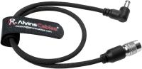 China Alvin's Cables Ultra Flexible Hirose 4 Pin Male to DC Right Angle Braided Power Cable for Blackmagic's Cinema Camera 4k, for Sound Devices 633|644|688, Zoom F8 Recorder, 45cm|17.7in, Black for sale