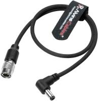 China Alvin's Cables Ultra Flexible Hirose 4 Pin Male to DC Right Angle Braided Power Cable for Blackmagic's Cinema Camera 4k, for Sound Devices 633|644|688, Zoom F8 Recorder, 45cm|17.7in, Black for sale