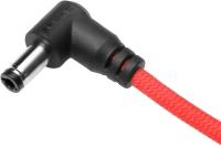 China Alvin's Cables Ultra Flexible Hirose 4 Pin Male to DC Right Angle 5.5MM x 2.5MM Braided Power Cable for Blackmagic's cinema camera 4k, for Sound Devices 633|644|688, ZOOM F8 Recorder, 45cm|17.7in, Red for sale