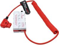 China Alvin's Cables Dual-Sided NP-F Dummy Battery to Red Dtap Braided Ultra Flexible Coiled Power Cable for Atomos Ninja V|Atomos Shogun|SmallHD 702, for Sony NP-F550|F570|F770|F970, Red for sale