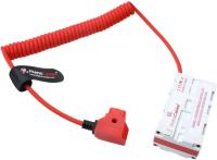 China Alvin's Cables Dual-Sided NP-F Dummy Battery to Red Dtap Ultra Soft Coiled Power Cable for Atomos Ninja V|Atomos Shogun|SmallHD 702, for Sony NP-F550|F570|F770|F970, Red for sale