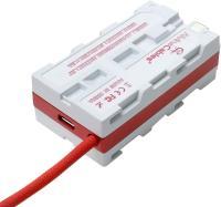 China Alvin's Cables Dual-Sided NP-F Dummy Battery to Red Dtap Ultra Soft Coiled Power Cable for Atomos Ninja V|Atomos Shogun|SmallHD 702, for Sony NP-F550|F570|F770|F970, Red for sale