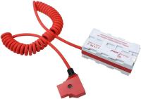 China Alvin's Cables Dual-Sided NP-F Dummy Battery to Red Dtap Ultra Soft Coiled Power Cable for Atomos Ninja V|Atomos Shogun|SmallHD 702, for Sony NP-F550|F570|F770|F970, Red for sale