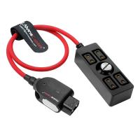 China Alvin's Cables Smart D-tap Power Splitter Cable, Smart Dtap Male to 4 Port DTap Female Splitter Hub Braided Power Cable for ARRI RED Teradek SmallHD SmallRig V-Mount|Gold-Mount Battery 40cm/15.7inches for sale