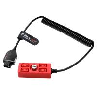 China Alvin's Cables Smart D-tap Power Splitter Cable, Dtap Male to 4 Port DTap Female Splitter Hub Coiled Power Cable for ARRI RED Teradek SmallHD SmallRig V-Mount|Gold-Mount Battery 40cm/15.7in Red for sale
