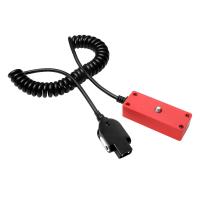 China Alvin's Cables Smart D-tap Power Splitter Cable, Dtap Male to 4 Port DTap Female Splitter Hub Coiled Power Cable for ARRI RED Teradek SmallHD SmallRig V-Mount|Gold-Mount Battery 40cm/15.7in Red for sale