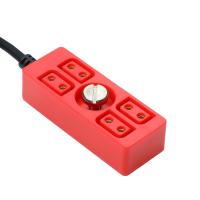 China Alvin's Cables Smart D-tap Power Splitter Cable, Dtap Male to 4 Port DTap Female Splitter Hub Ultra Soft Power Cable for ARRI RED Teradek SmallHD SmallRig V-Mount Battery 40cm/15.7in Red for sale