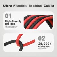 China Alvin's Cables Smart D-tap to 2 Pin Male Braided Power Cable for BMPCC Pyxis|Teradek|SmallHD|Z-CAM Flexible Braided 45cm|18inches, Black for sale