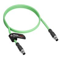 China Alvin's Cables M8 A-Code 4 Pin Male to 4 Pin Cable High-Flex Shielded for Beckhoff ZK1090-3131 Industrial Automation EtherCAT Fieldbus 6.6ft/2m for sale