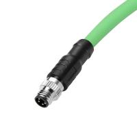 China Alvin's Cables M8 A-Code 4 Pin Male to 4 Pin Cable High-Flex Shielded for Beckhoff ZK1090-3131 Industrial Automation EtherCAT Fieldbus 6.6ft/2m for sale