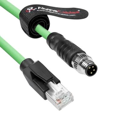 China Alvin's Cables M8 A-Code 4 Pin Male to RJ45 Ethernet Cable Cat6a High-Flex Shielded for Beckhoff ZK1090-3191 Industrial Automation EtherCAT Fieldbus 3.3ft/1m for sale