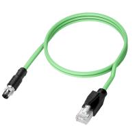 China Alvin's Cables M8 A-Code 4 Pin Male to RJ45 Ethernet Cable Cat6a High-Flex Shielded for Beckhoff ZK1090-3191 Industrial Automation EtherCAT Fieldbus 16.4ft/5m for sale