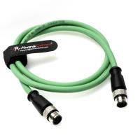 China Alvin's Cables M12 D-Code 4 Pin Male to M12 D-Code 4 Pin Male Ethernet Cable for Keyence Baumer Sick Camera, High-Flex Cat6a Cable for Industrial Automation, EtherCAT/PROFINET 16.4ft/5m Green for sale