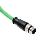 China Alvin's Cables M12 D-Code 4 Pin Male to M12 D-Code 4 Pin Male Ethernet Cable for Keyence Baumer Sick Camera, High-Flex Cat6a Cable for Industrial Automation, EtherCAT/PROFINET 16.4ft/5m Green for sale