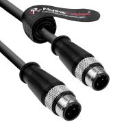 China Alvin's Cables M12 D-Code 4 Pin Male to M12 D-Code 4 Pin Male Ethernet Cable for Keyence Baumer Sick Camera, High-Flex Cat6a Cable for Industrial Automation, EtherCAT/PROFINET, Robotics 6.6ft/2m for sale