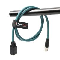 China Alvin's Cables M12 X-Code 8 Pin Male to RJ45 Female Ethernet Cable for Cognex Keyence Camera, RJ45 Female Socket High-Flex Cat6a Cable for Industrial Automation,Robotics 3.3ft/1m Green for sale