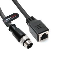 China Alvin's Cables M12 D-Code 4 Pin Male to RJ45 Female Ethernet Cable for Industrial Camera Sensor, RJ45 Female Socket High-Flex Cat6a Cable for Automation Application 32.8ft/10m for sale