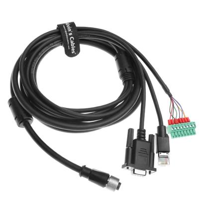China Alvin's Cables M12 A-Code 17 Pin Power Data Ethernet Cable for Hikrobot ID2000 ID3000 Barcode Readers, SC2000 SC3000 Vision Sensors, M12 17 Pin Female to RJ45 DB9 Interface Integrated Cable 9.84ft/3m for sale