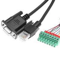 China Alvin's Cables M12 A-Code 17 Pin Power Data Ethernet Cable for Hikrobot ID2000 ID3000 Barcode Readers, SC2000 SC3000 Vision Sensors, M12 17 Pin Female to RJ45 DB9 Interface Integrated Cable 16.4ft/5m for sale