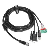 China Alvin's Cables M12 A-Code 17 Pin Power Data Ethernet Cable for Hikrobot ID2000 ID3000 Barcode Readers, SC2000 SC3000 Vision Sensors, M12 17 Pin Female to RJ45 DB9 Interface Integrated Cable 26.2ft/8m for sale