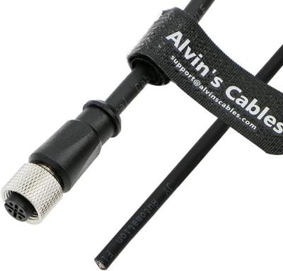 China Alvin's Cables M12 A Code 5 Pin Female to Open End Cable 6.6ft 2m for sale