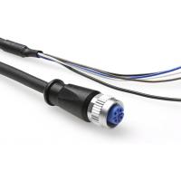 China Alvin's Cables M12 A Code 4Pin to Open Wire Power Cable 3m Industrial for sale
