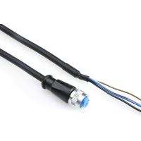 China Alvin's Cables M12 A Code 4Pin to Open Wire Power Cable 8m for sale