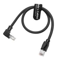 China Alvin's Cables Up Angle Cat6 Profinet Cable 1ft High Flex PLC Robotics for sale