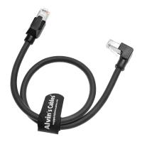 China Alvin's Cables 90° Up Angle Cat6 Cable 1m Shielded Profinet PLC for sale