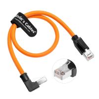 China Alvin's Cables Cat6 Shielded RJ45 Cable  6.6ft Up Angle for PLC Robotics for sale